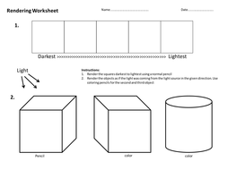 Rendering Worksheet | Teaching Resources