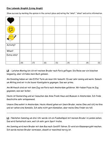 Living Graph / Reading practice | Teaching Resources