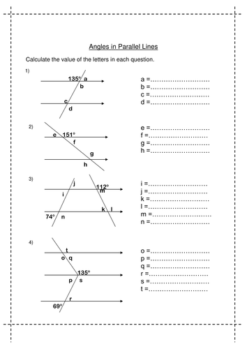 Angles Rules - Angles on parallel lines | Teaching Resources