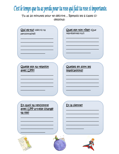 Projets Le Petit Prince | Teaching Resources