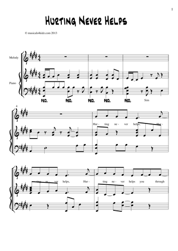 Free Anti Bullying Song - Hurting Never Helps | Teaching Resources