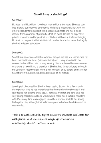 Maintenance Theories of Relationships Worksheets | Teaching Resources