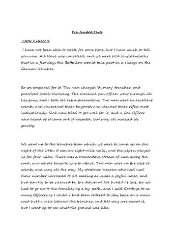 World War 1 Letters Reading Activities | Teaching Resources