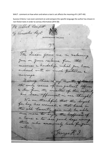 World War 1 Letters Reading Activities | Teaching Resources