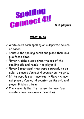 Spelling board games | Teaching Resources
