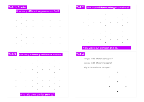 7 Pin Polygons | Teaching Resources