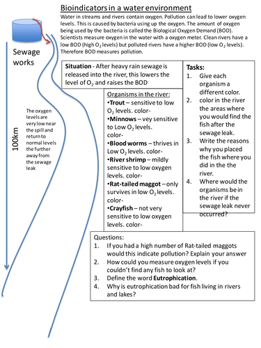 bioindicator worksheet | Teaching Resources