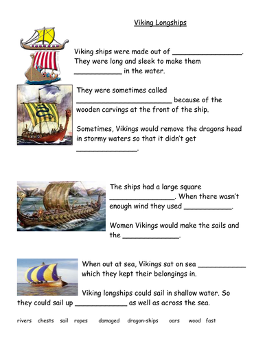 Viking Longships long ships~ LA Task | Teaching Resources