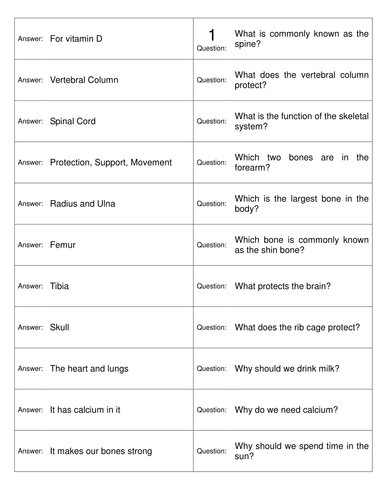 Skeletal System | Teaching Resources