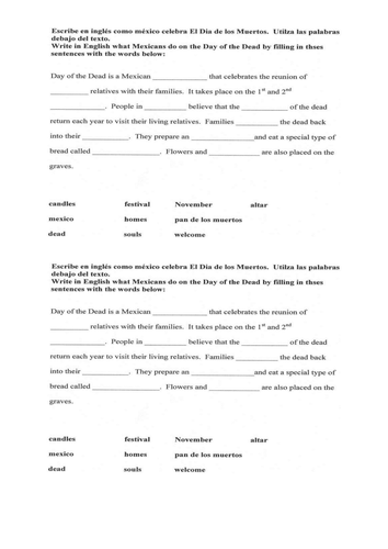 El dia de los muertos - Spanish Halloween | Teaching Resources