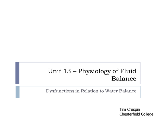 BTEC Level 3 H&SC - Unit 13 Fluid Balance | Teaching Resources BTEC Level 3 H&SC - Unit 13 Fluid Balance | Teaching Resources