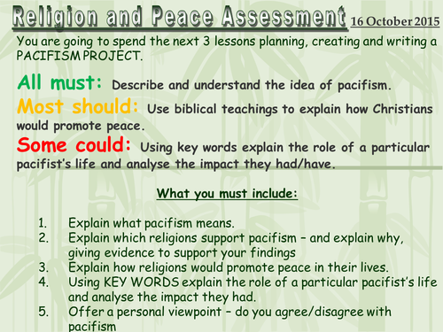 Religion and Peace SOW | Teaching Resources