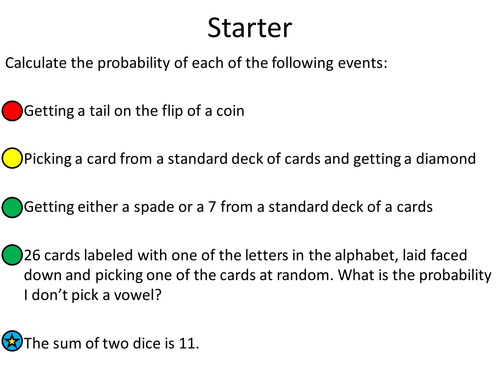 Probability (various) | Teaching Resources
