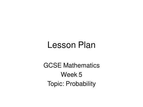 GCSE lesson plans in PowerPoint - Set 1 | Teaching Resources