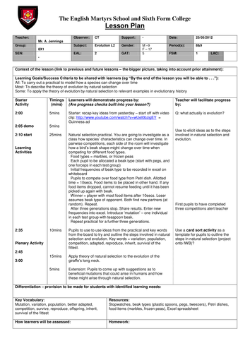 Evolution & Natural Selection | Teaching Resources