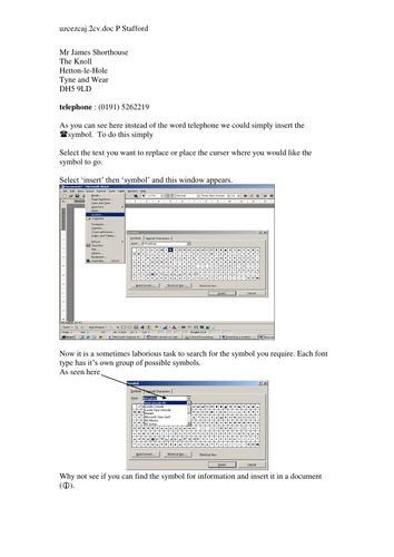 WORD PROCESSING HANDOUTS | Teaching Resources