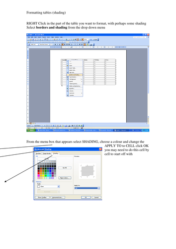 WORD PROCESSING HANDOUTS | Teaching Resources