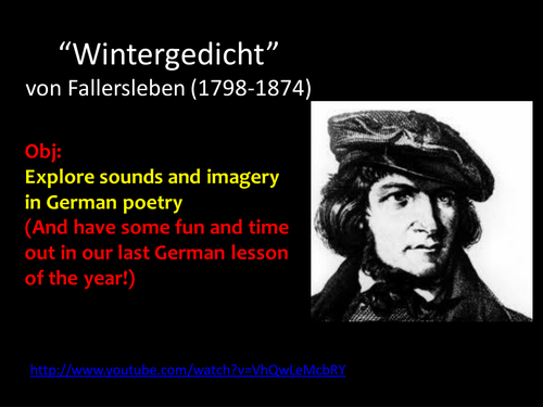 Two German winter poems with lots of music/visuals | Teaching Resources