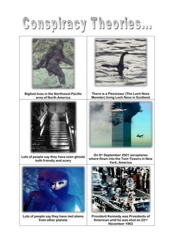 Conspiracy Theories: PLTS lesson | Teaching Resources