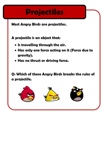 The Physics of Angry Birds | Teaching Resources