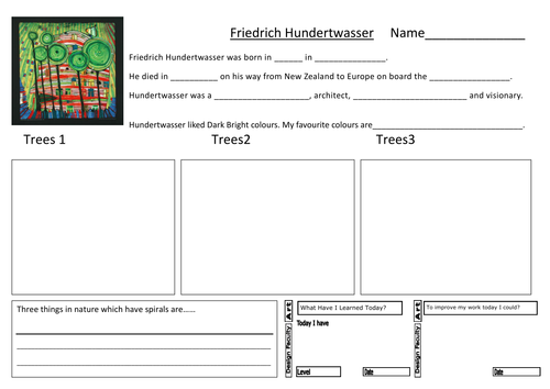 Hundertwasser Lesson PPT and worksheet | Teaching Resources