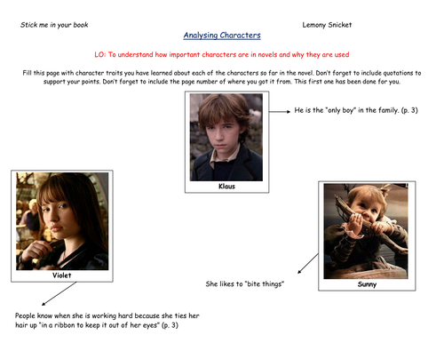 A Series of Unfortunate Events | Teaching Resources