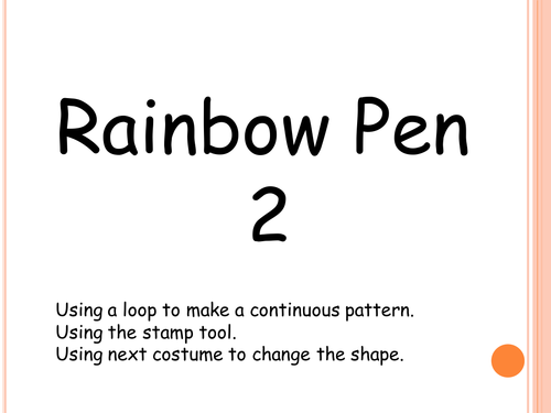 Scratch - Rainbow Pens | Teaching Resources