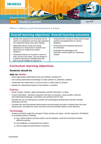 Siemens KS4 Activity 'Engineering & Equipment' | Teaching Resources
