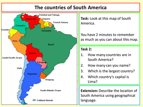 The countries of South America | Teaching Resources