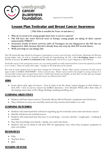 Cancer Awareness for schools | Teaching Resources