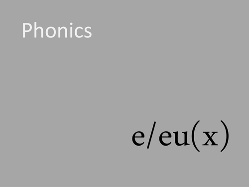 French Phonics Activities (starters) | Teaching Resources