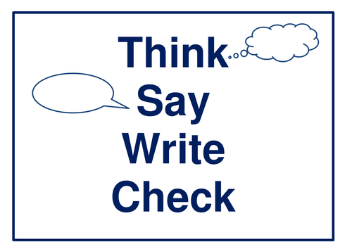 Think Say Write Check marking guidelines | Teaching Resources