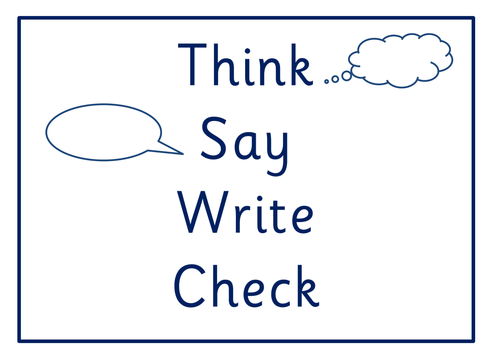 Think Say Write Check marking guidelines | Teaching Resources