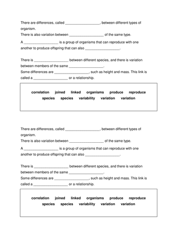 Variation lesson | Teaching Resources