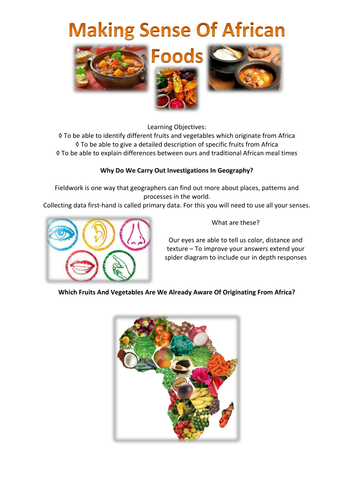 Taste Of Africa | Teaching Resources