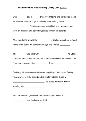 Mystery Story unit | Teaching Resources