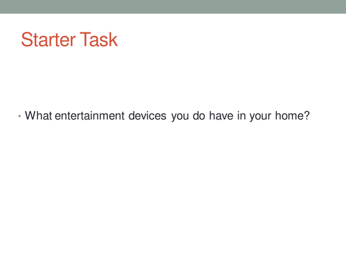 Edexcel GCSE ICT - Home Entertainment Systems | Teaching Resources