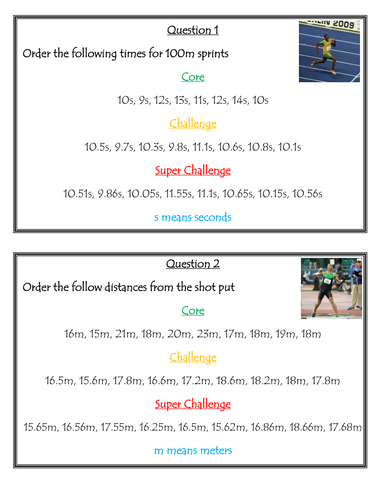 Sports Day Math Lesson - Math in Sport | Teaching Resources