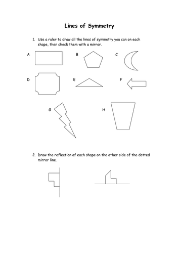 Lessons on Line of Symmetry - Math & Art (Morris) | Teaching Resources