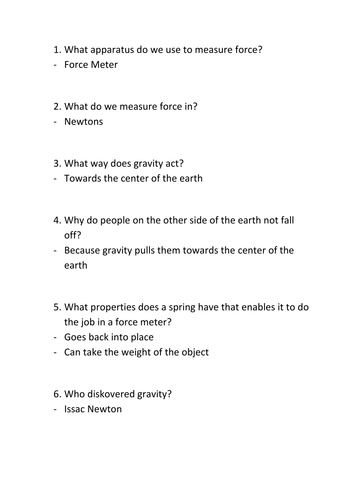 Year 6 forces in action | Teaching Resources