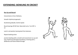 Cricket Bowling for Beginners | Teaching Resources
