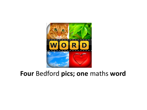 Four Pics; One Math Word | Teaching Resources