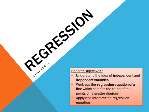 Edexcel S1 Regression Slides Teaching Resources 