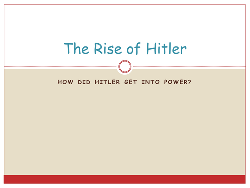 The Rise of Hitler | Teaching Resources