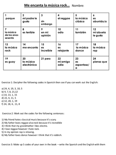 La Música | Teaching Resources