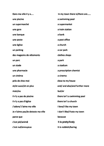 buildings in town | Teaching Resources