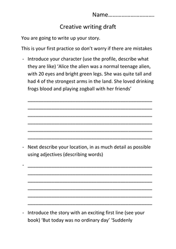 Year 8 SEN Creative Writing SOW and resources | Teaching Resources