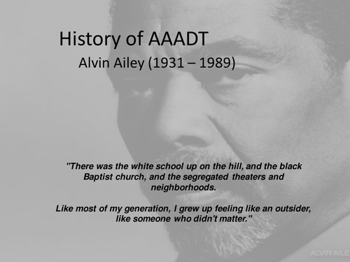 Alvin Ailey - Background and influences (AAADT) | Teaching Resources