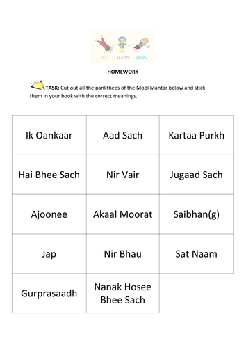 Mool Mantar Lesson | Teaching Resources