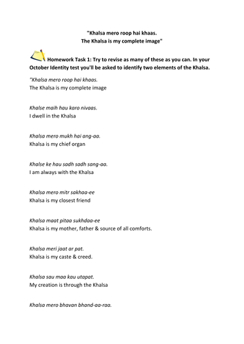 Sikh Identity Lesson 1 | Teaching Resources